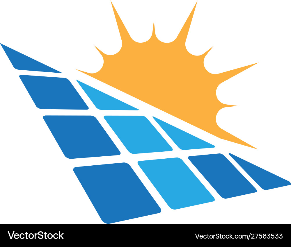 Solar panel icon design template isolated Vector Image