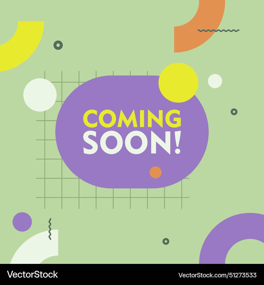 Upcoming events text announcement banner graphic Vector Image