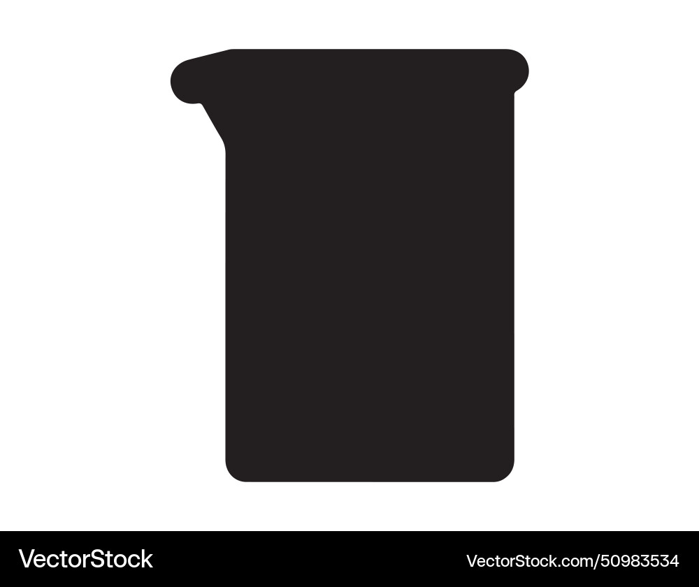 Beaker silhouette art Royalty Free Vector Image