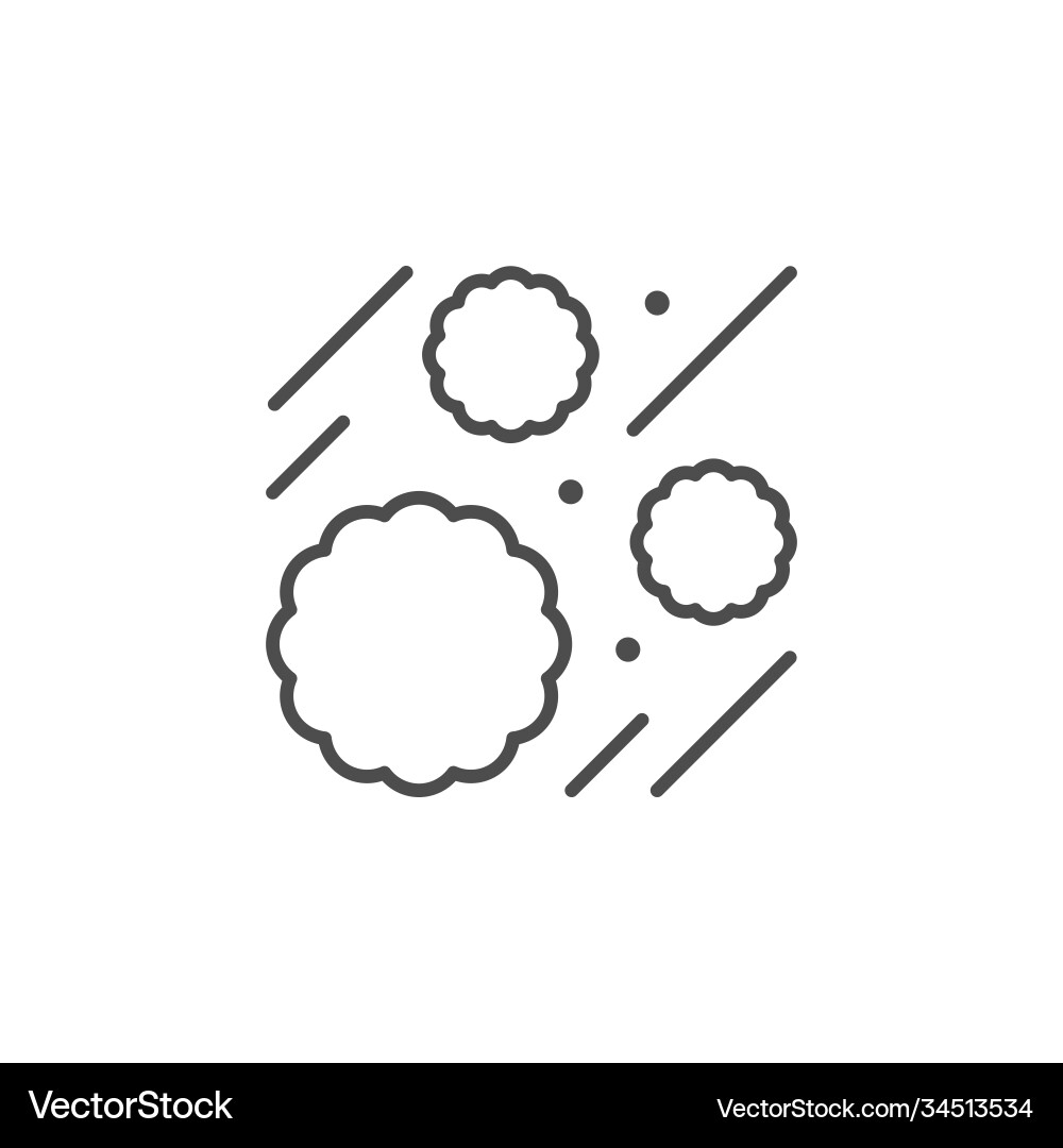 Blood leukocytes line outline icon Royalty Free Vector Image
