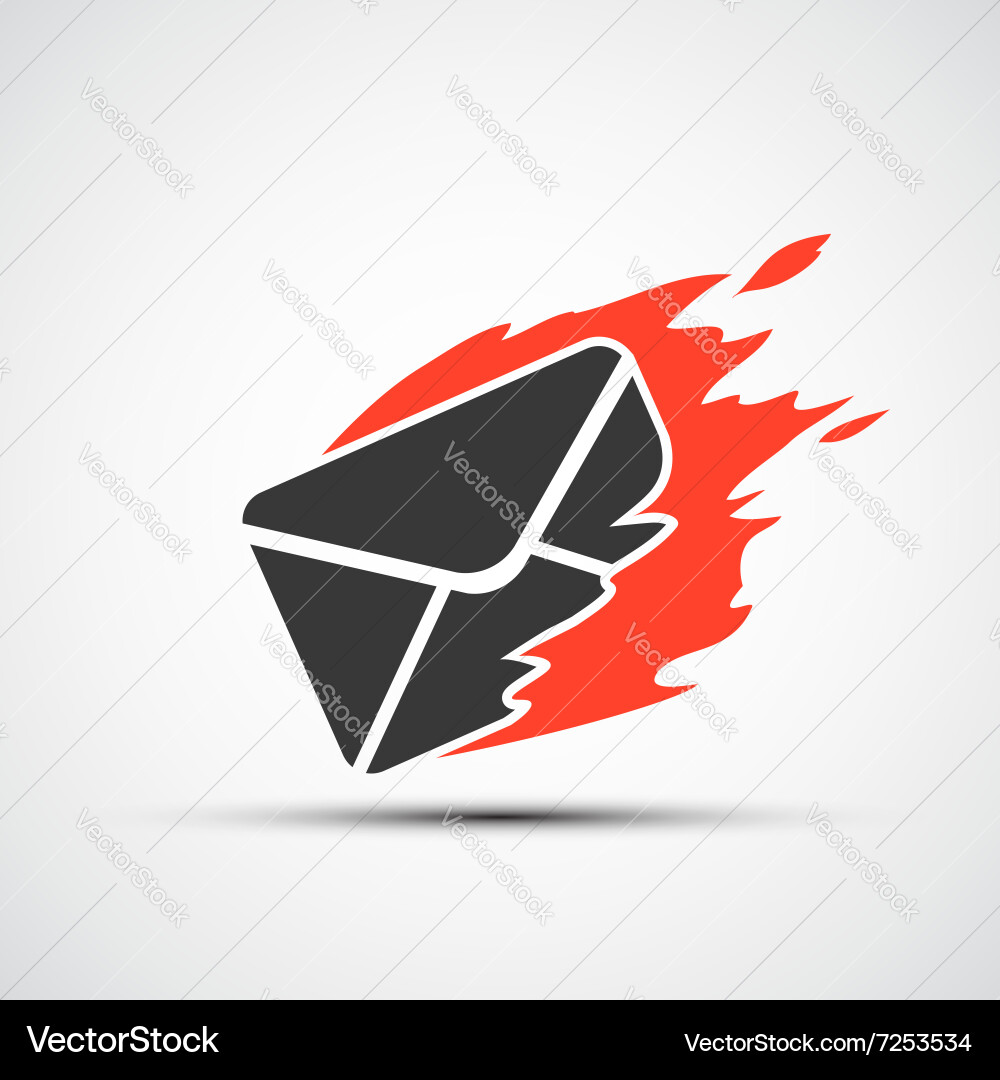 Burning envelope stock Royalty Free Vector Image