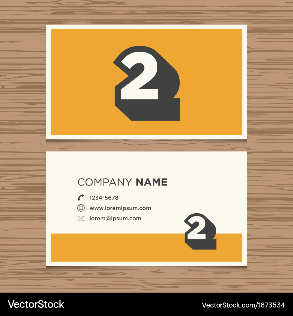Business card number 2 Royalty Free Vector Image