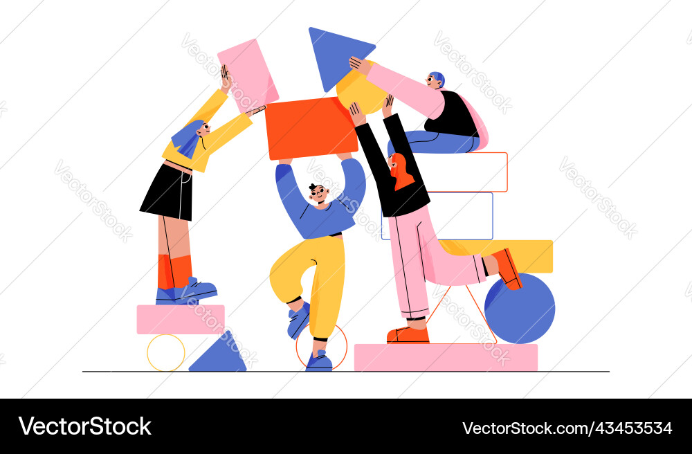 Business teambuilding partnership teamwork Vector Image