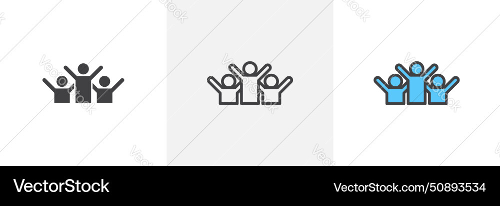 Celebration icon set celebrate happy teamwork Vector Image
