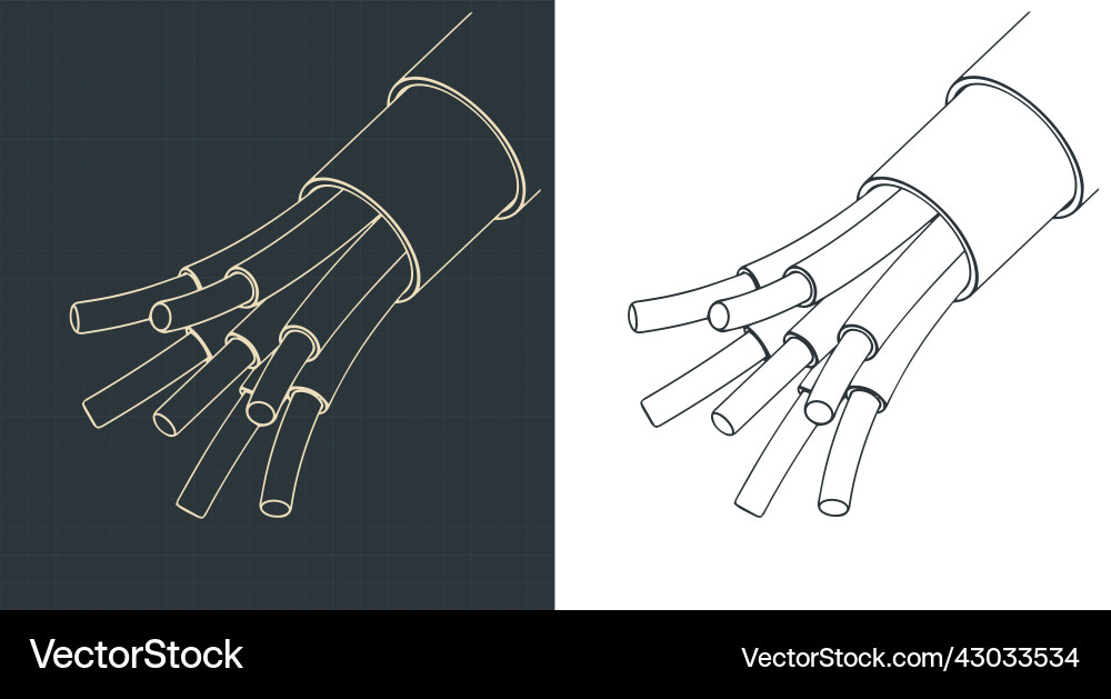 Electric cable structure Royalty Free Vector Image