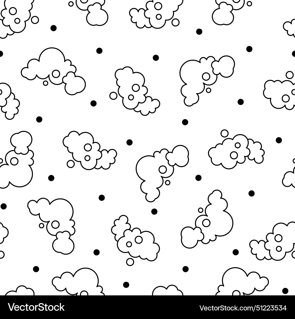 Foam soap seamless pattern coloring page Vector Image