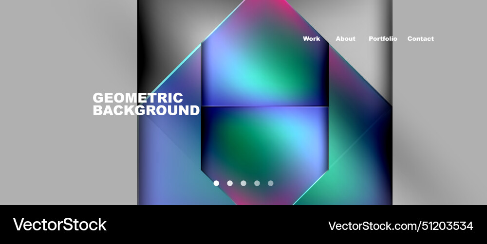 Geometric background with a symmetrical cube in Vector Image