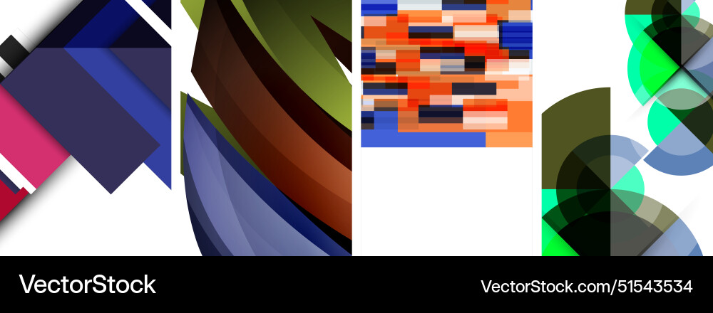 Sleek geometric abstract backgrounds composed Vector Image