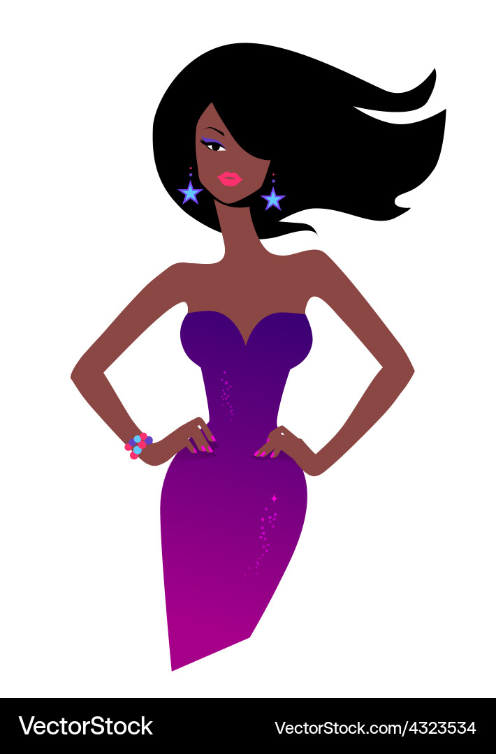 Stylish Fashion Model Royalty Free Vector Image