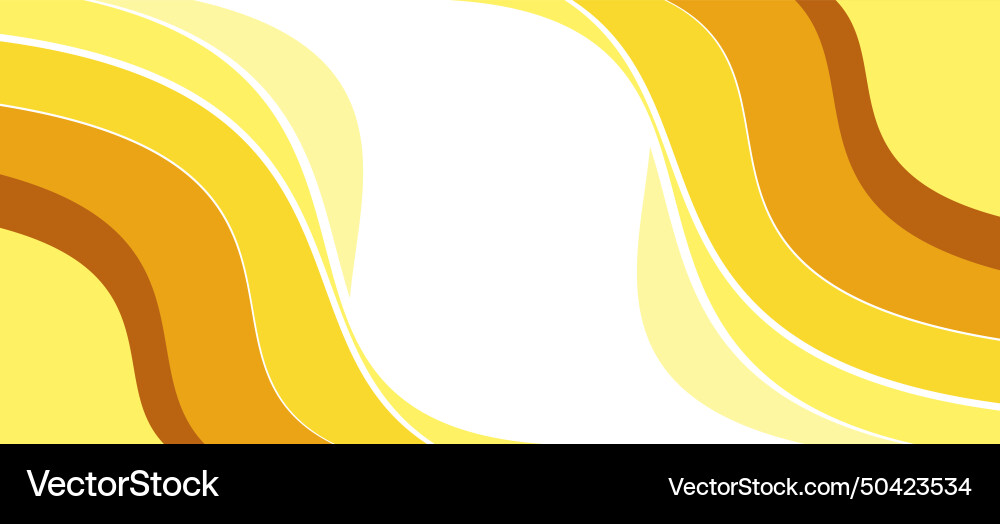 Yellow wave banner background Royalty Free Vector Image