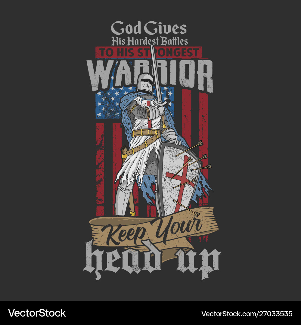 American medieval army Royalty Free Vector Image