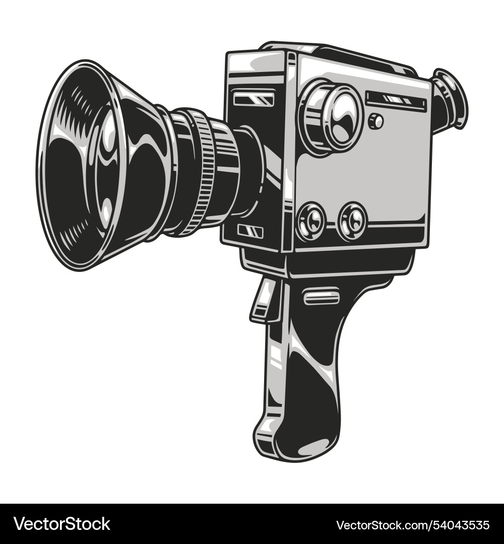 Detailed of vintage camera Royalty Free Vector Image