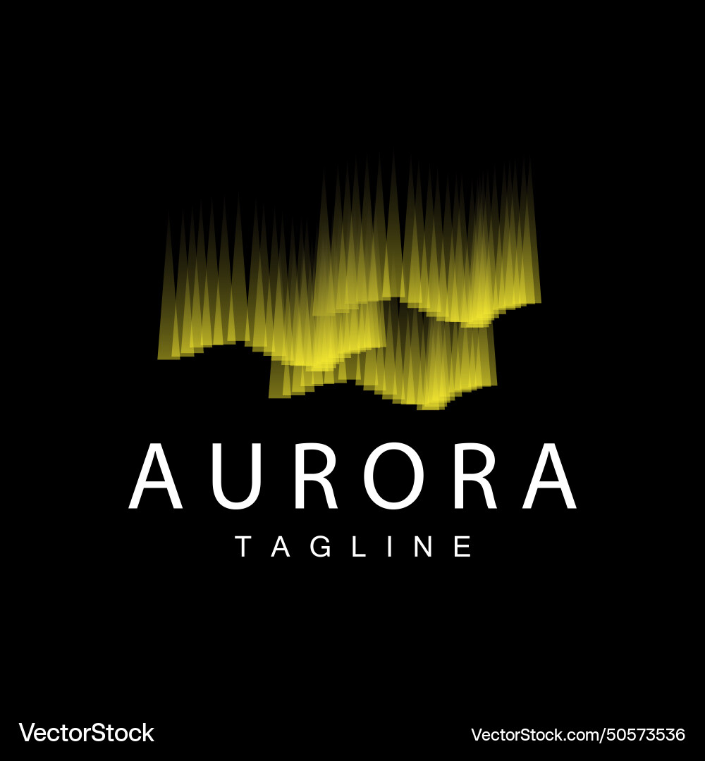 Aurora logo sky nature landscape design symbol Vector Image