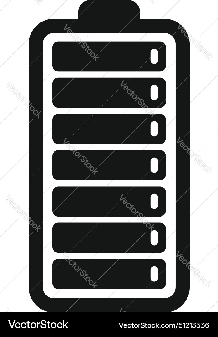 Full electrical battery icon simple cell Vector Image