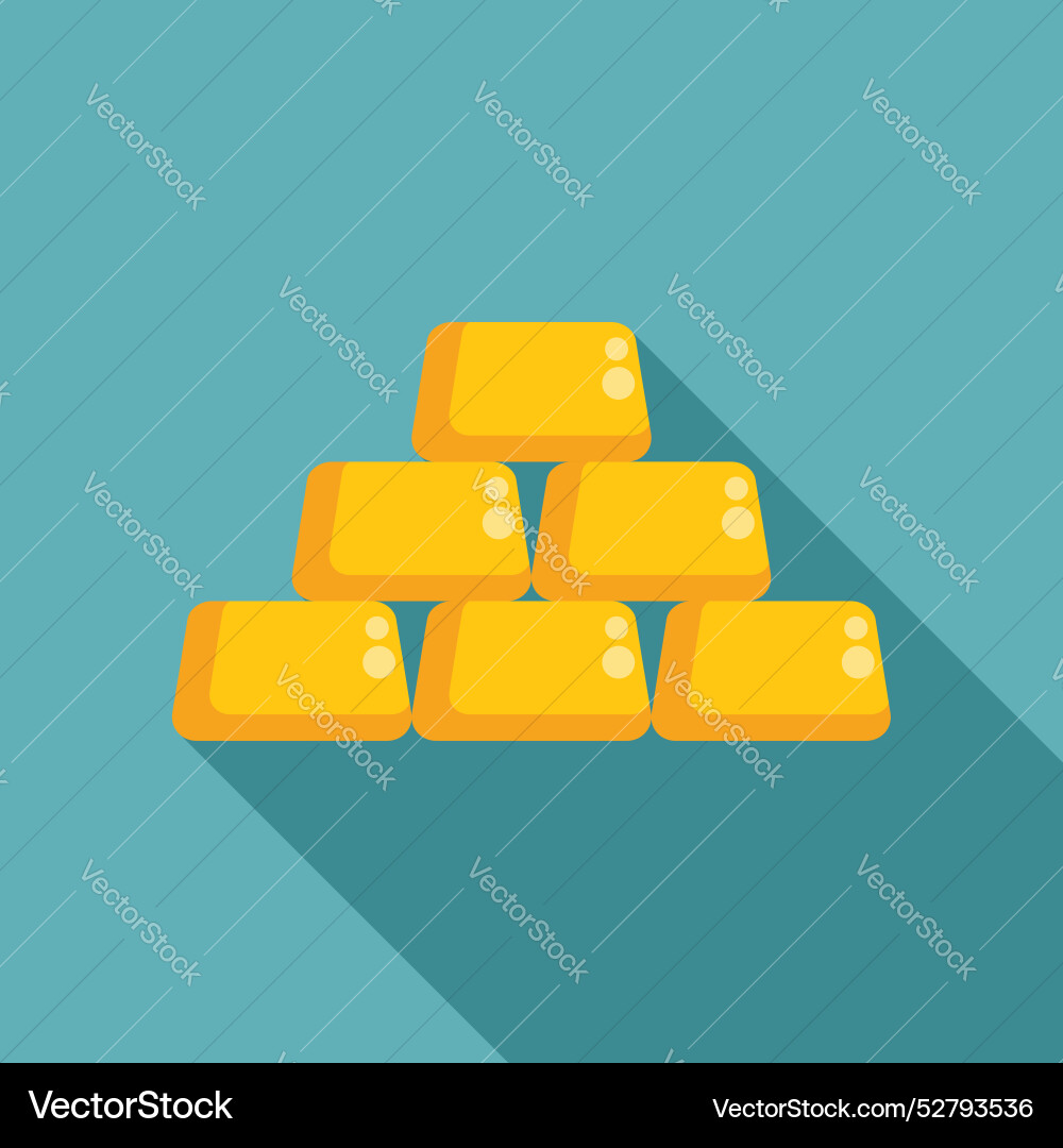 Gold bars stack representing investment Royalty Free Vector