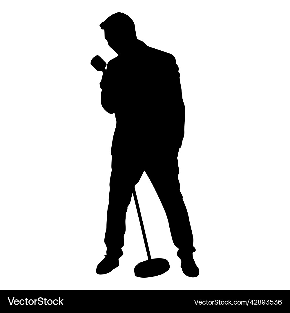Singer silhouette high quality Royalty Free Vector Image