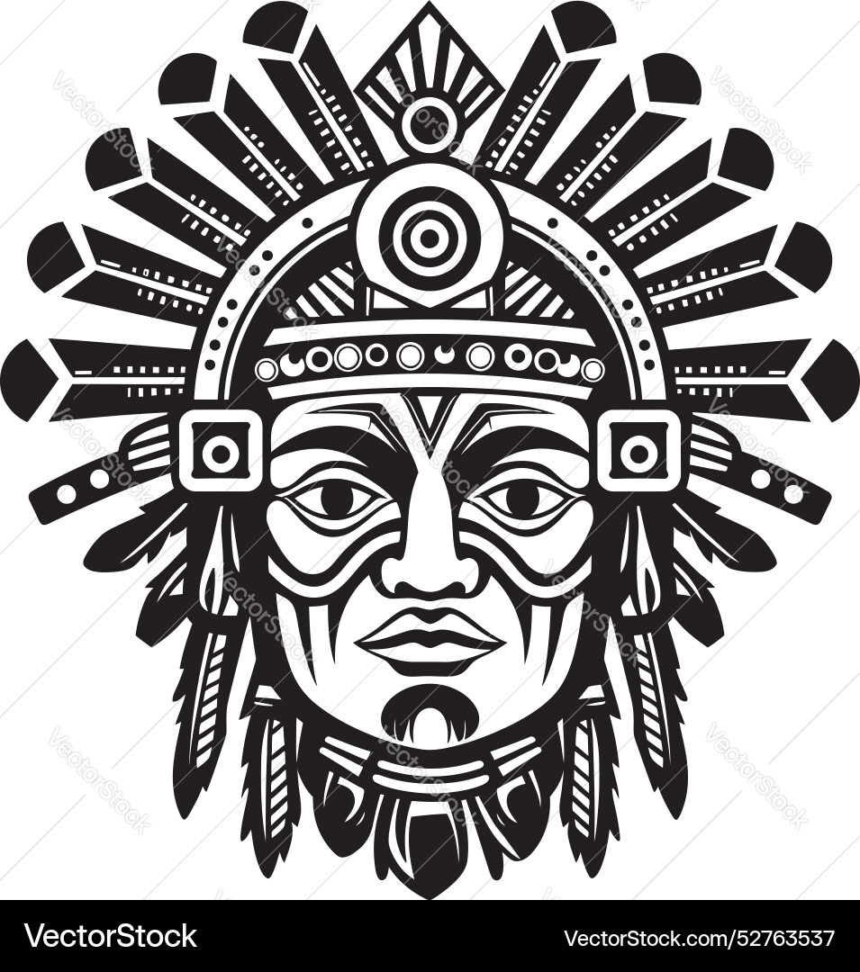Aztec art reminiscence artistry ancient Royalty Free Vector