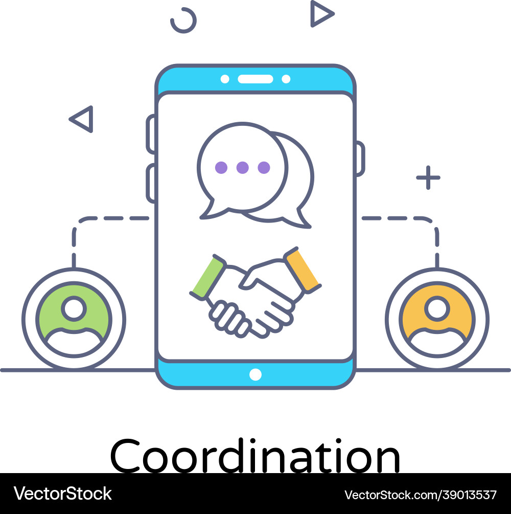 Coordination Royalty Free Vector Image - VectorStock