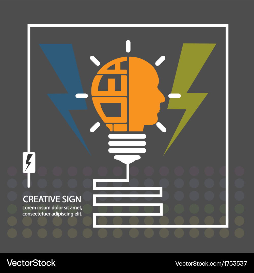 Creative Lightbulb Concepts Royalty Free Vector Image