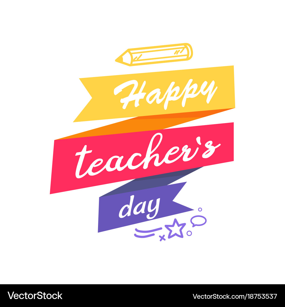 Happy teacher s day icon Royalty Free Vector Image