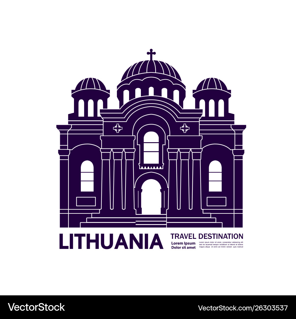 Lithuania travel destination Royalty Free Vector Image