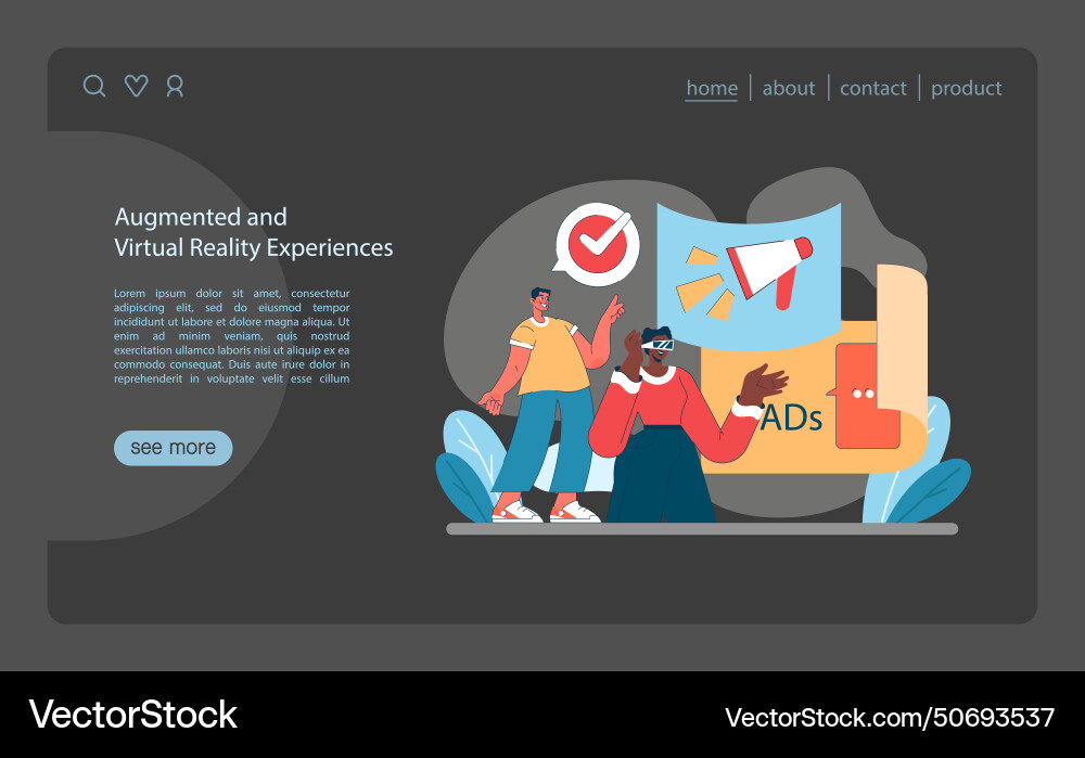 Marketing 50 concept immersive augmented Vector Image