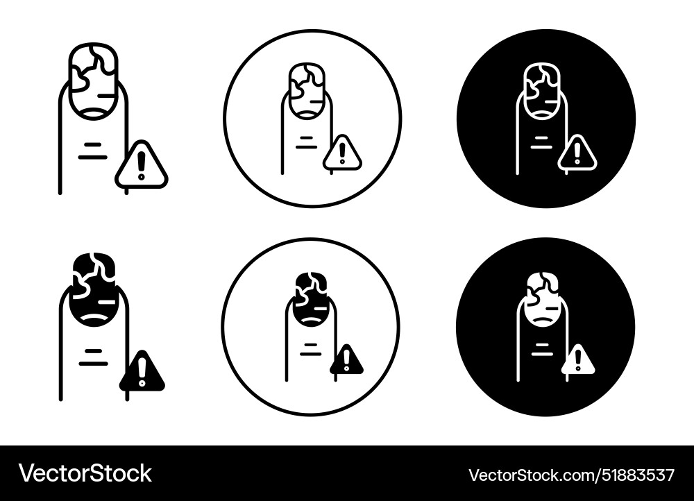 Nail fungus color icon Royalty Free Vector Image