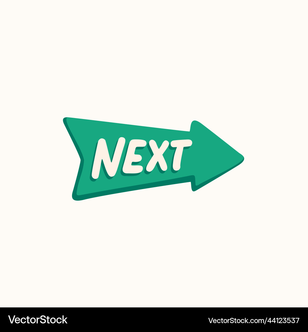 Next arrow shape sticker for a social media Vector Image