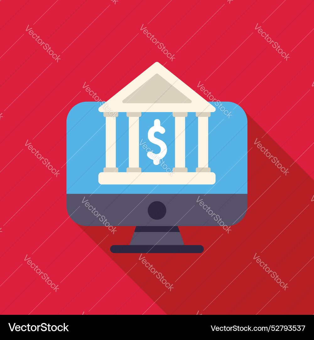 Online banking system showing financial Royalty Free Vector