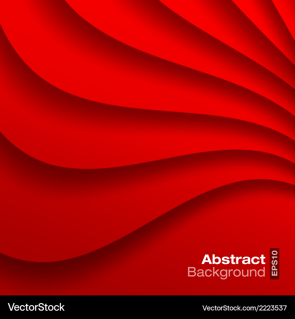 Red wavy background Royalty Free Vector Image - VectorStock