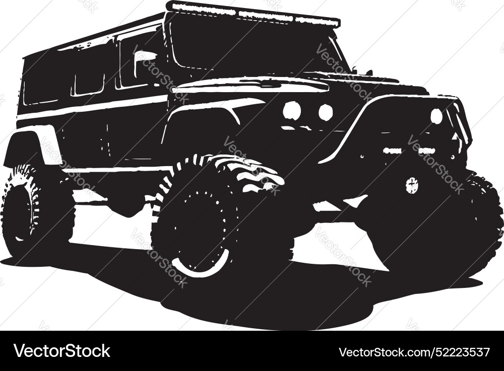 Trail whisperer black emblem showcasing 4x4 Vector Image