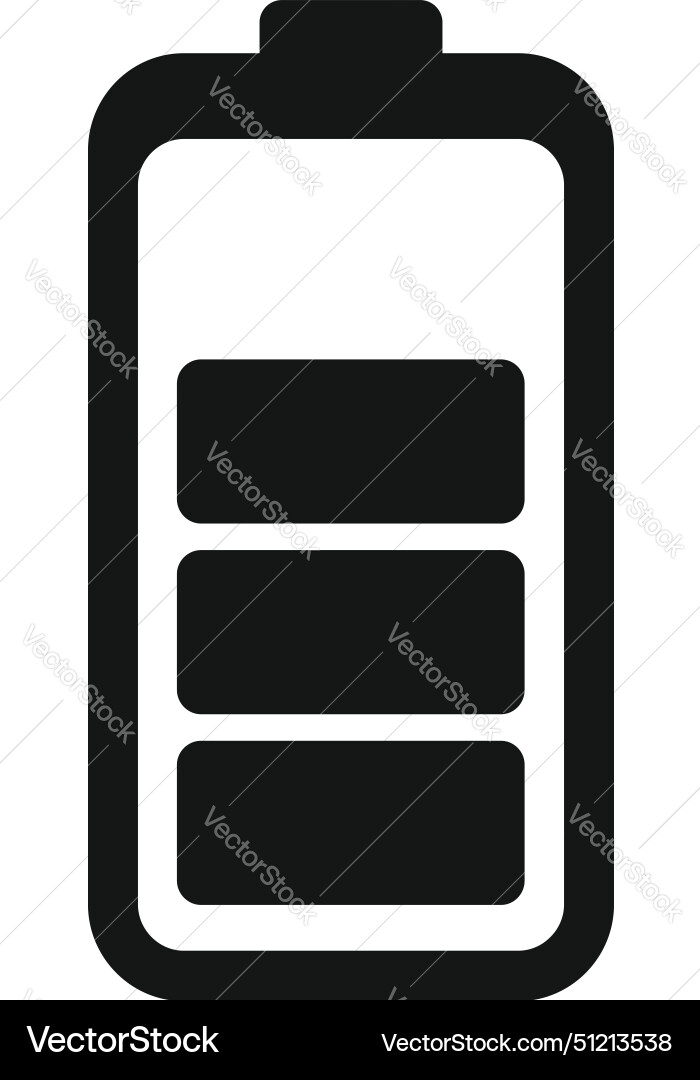 Acid indicator battery icon simple cell Royalty Free Vector