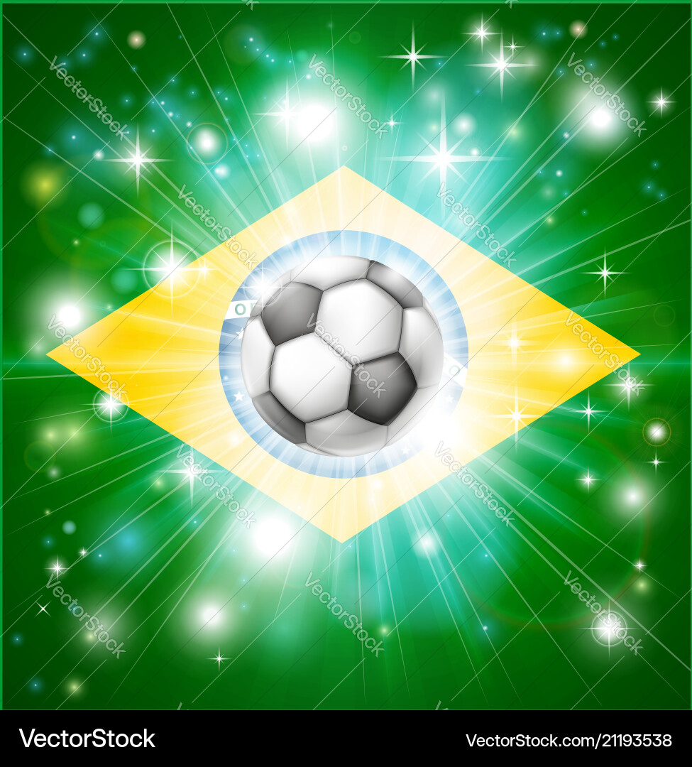 Brazil soccer flag Royalty Free Vector Image - VectorStock