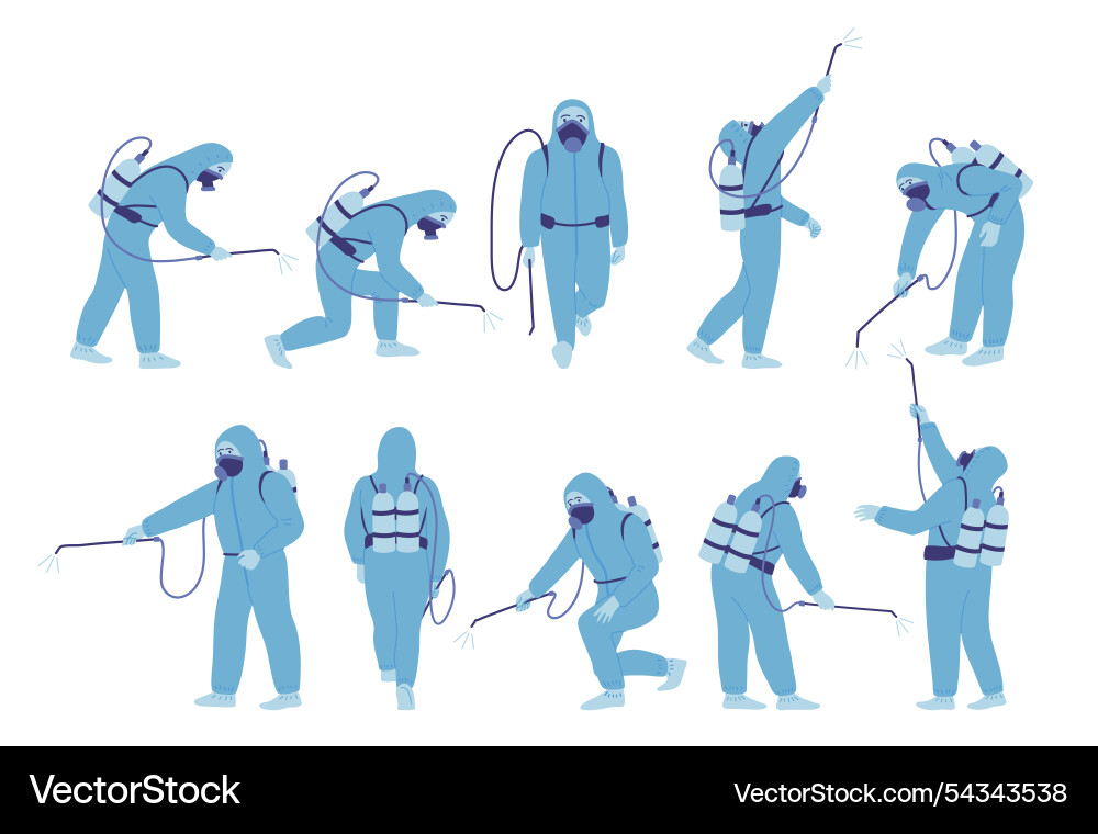 Cartoon color characters people protective – Royalty-Free Vector ...