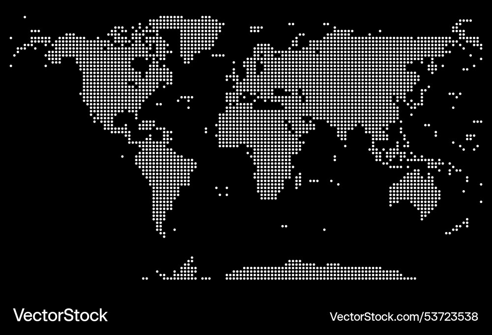 Dotted world map design just simple dotted Vector Image Dotted world map design just simple dotted Vector Image