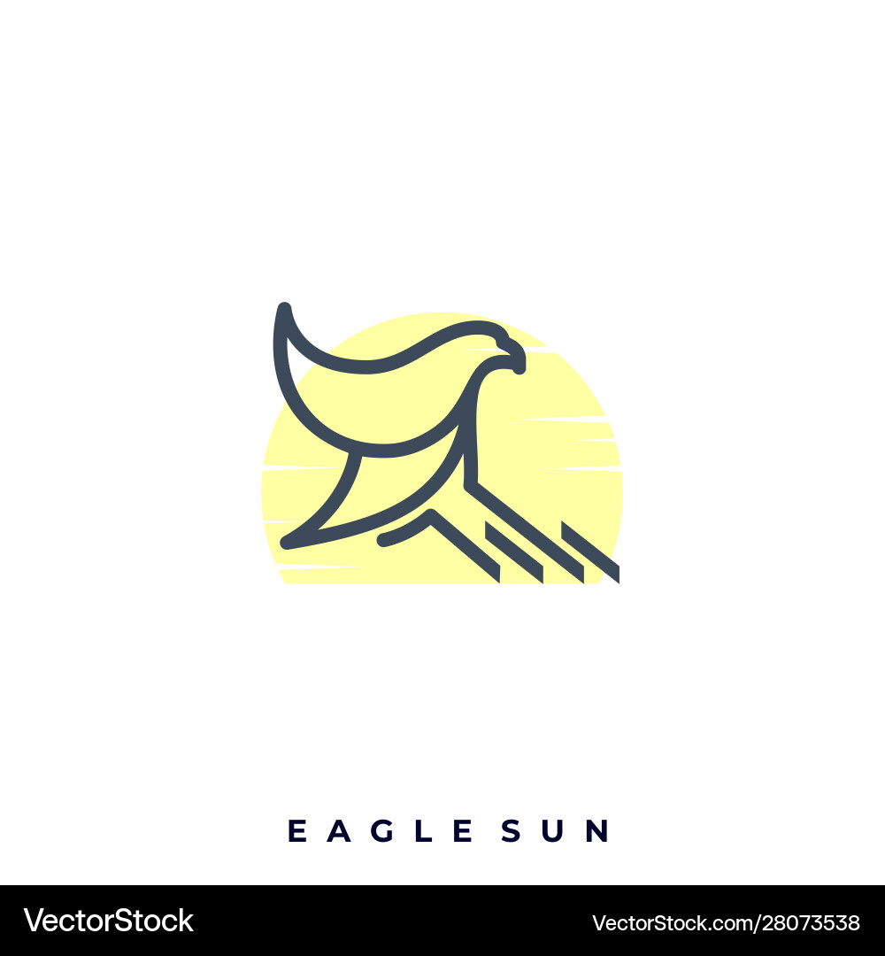 Eagle sun template Royalty Free Vector Image - VectorStock