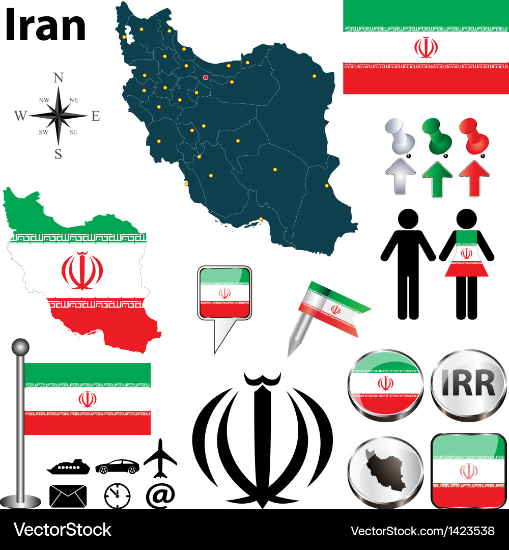 Iran Map Royalty Free Vector Image - VectorStock