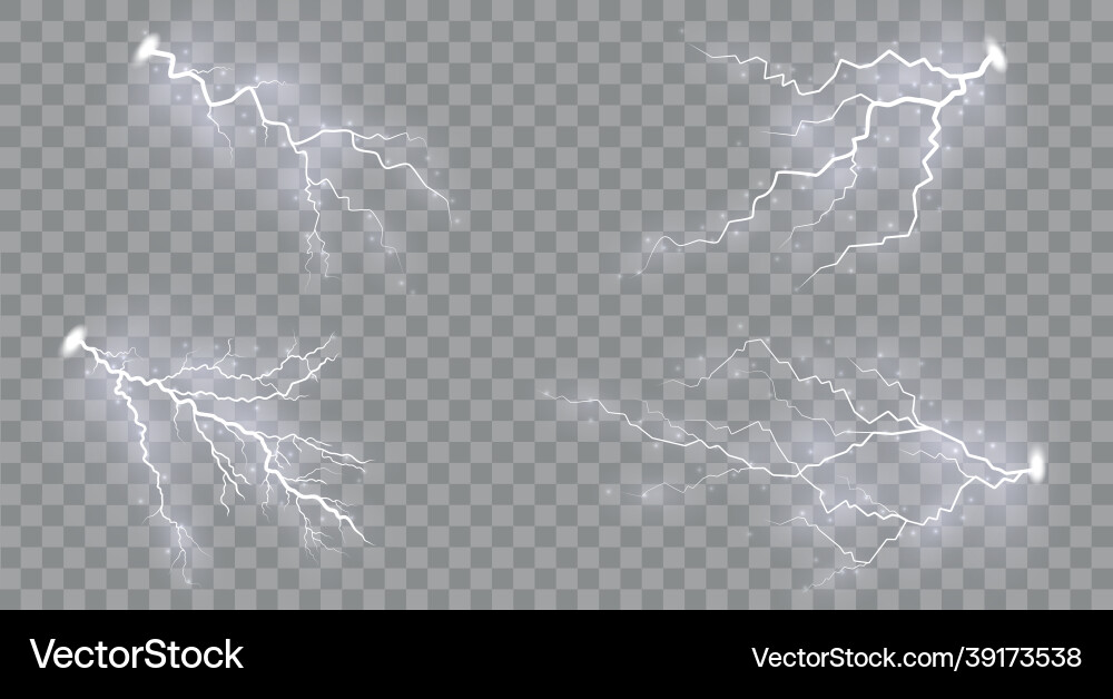 Lightning Storm Effects Royalty Free Vector Image