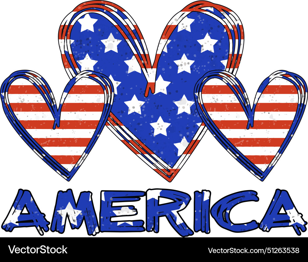 Patriotic usa flag artistic design for 4th of july