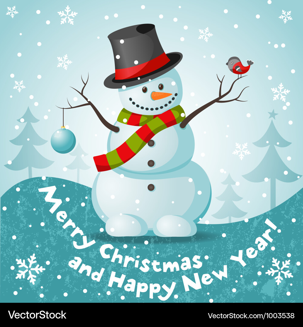 Snowman Royalty Free Vector Image - VectorStock