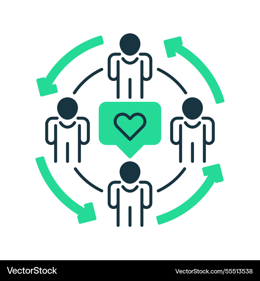 Social interaction line icon universal creative Vector Image