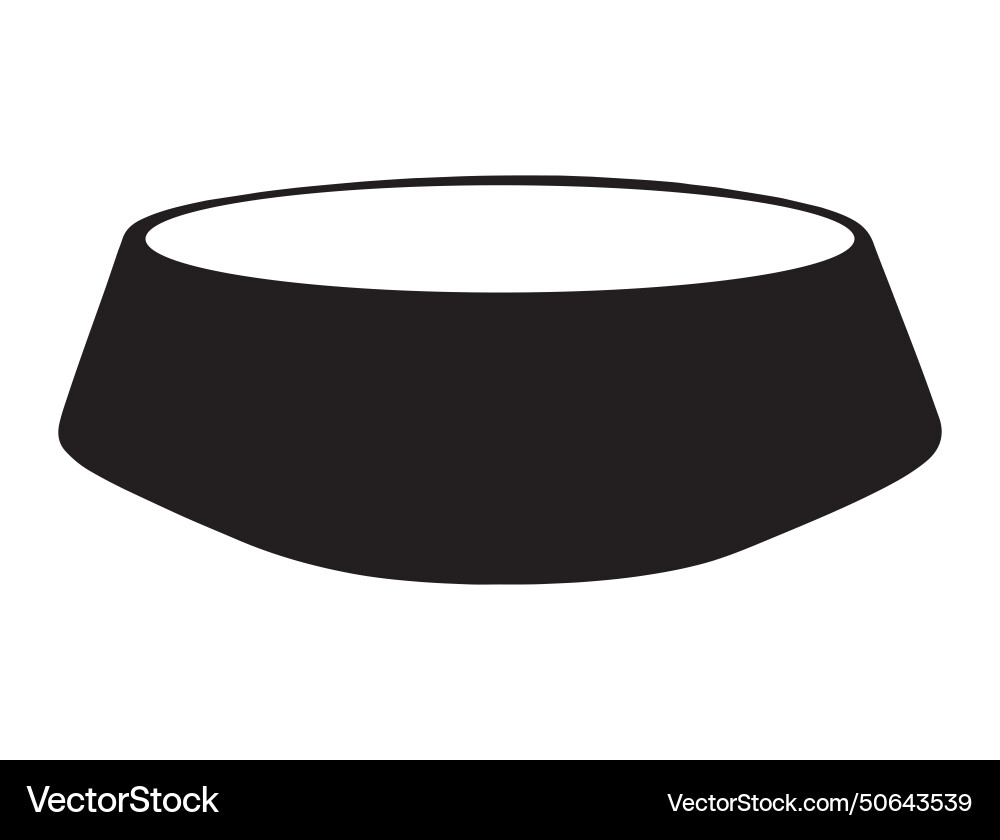 Bowl shape silhouette art Royalty Free Vector Image