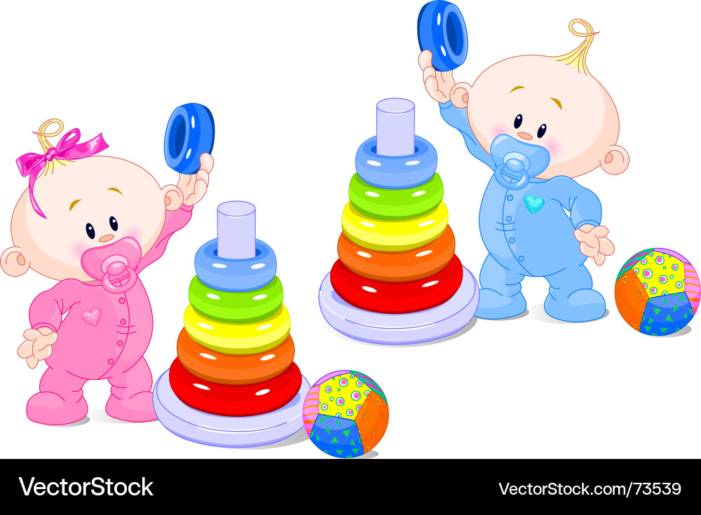 Children playing Royalty Free Vector Image - VectorStock
