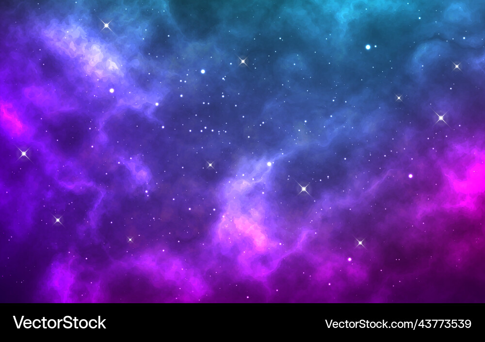 Galaxy background realistic milky way magic Vector Image