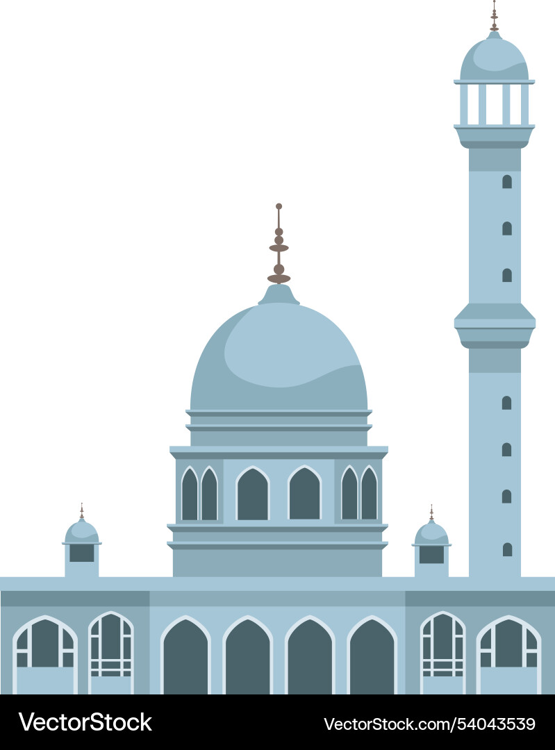 Hazratbal traditional islamic temple Royalty Free Vector