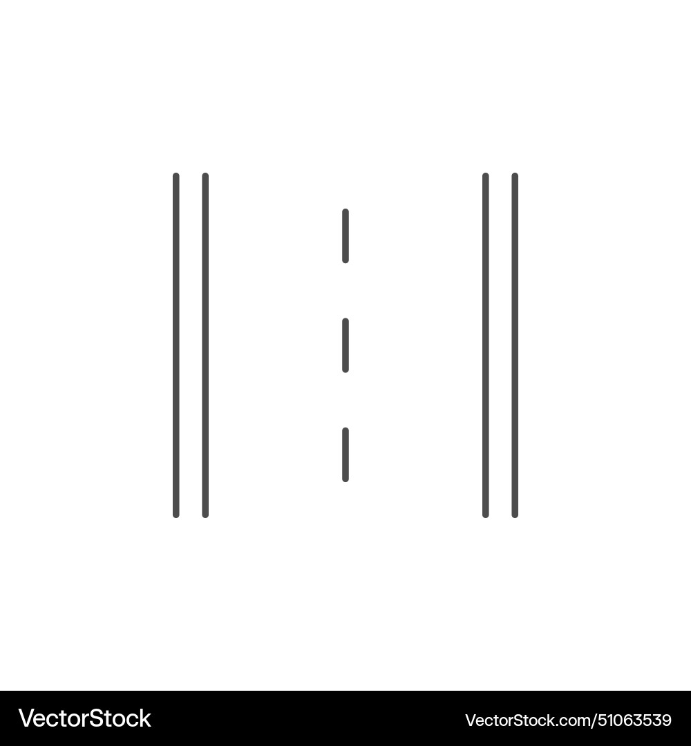 One lane road line icon Royalty Free Vector Image