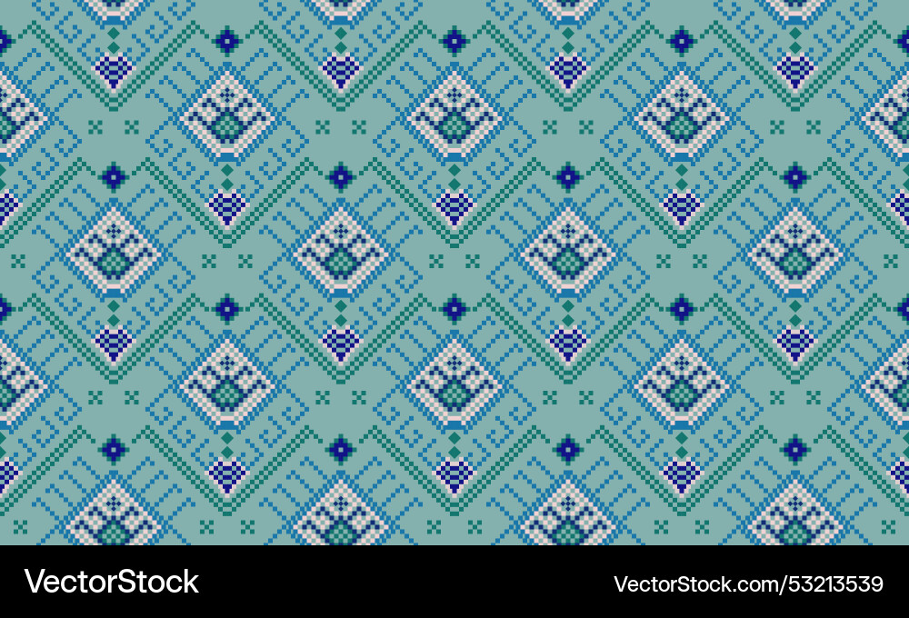 Pixel pattern and green background Royalty Free Vector Image