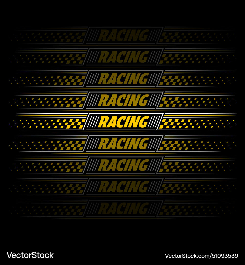 Racing decals wallpaper Royalty Free Vector Image