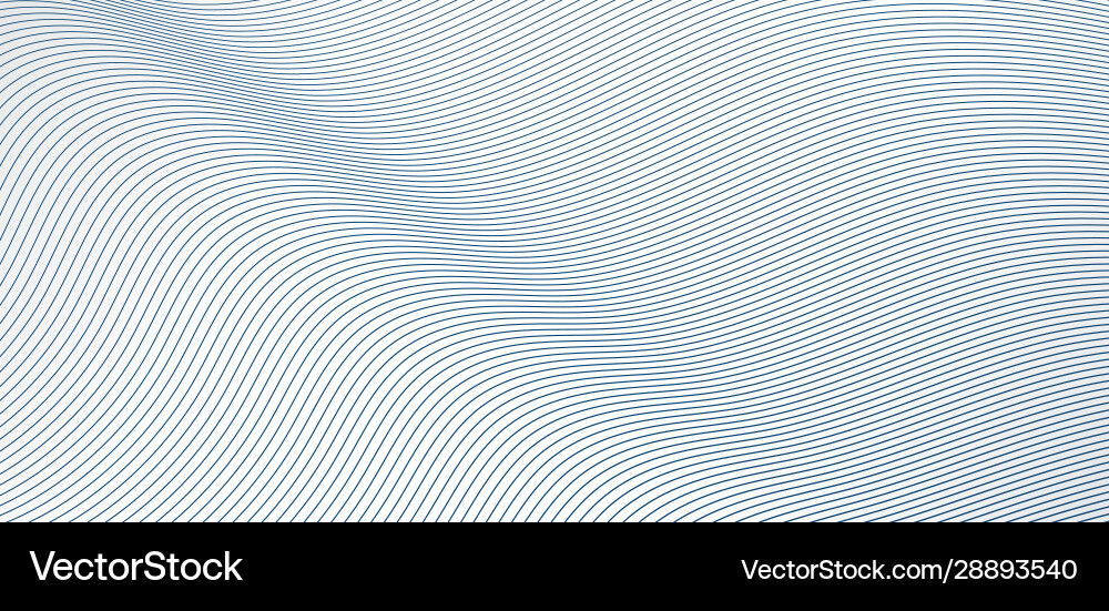 Abstract blue wave lines pattern on white Vector Image