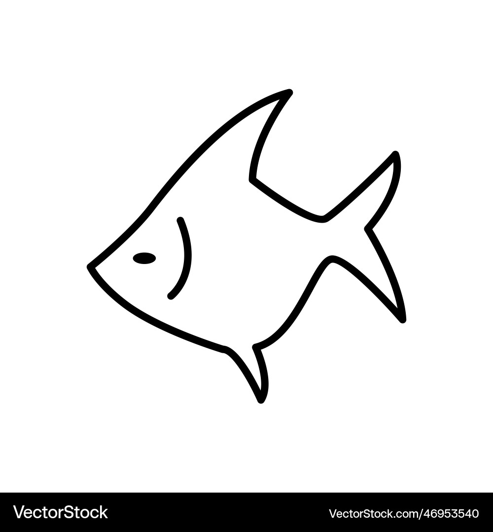 Angelfish icon Royalty Free Vector Image - VectorStock